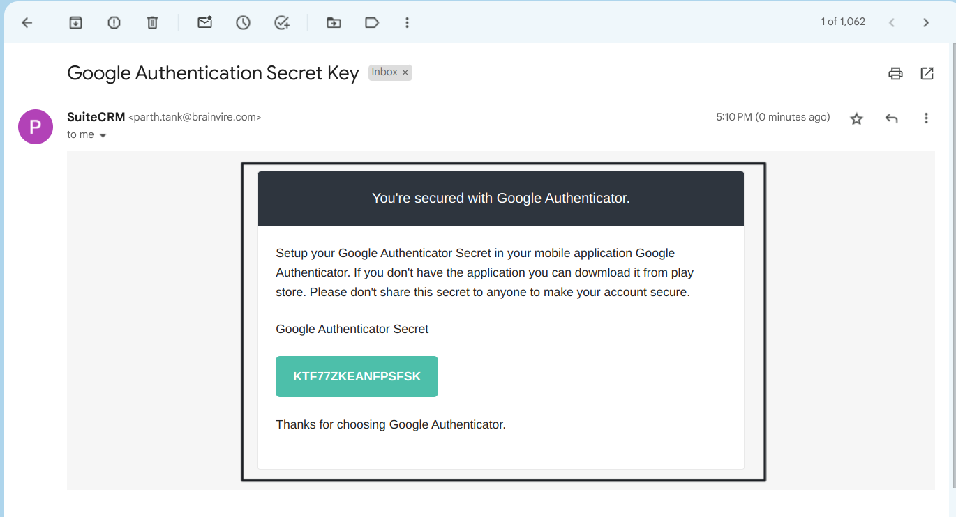Google Authenticator Setu... | Google Authenticator